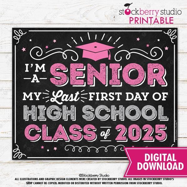Girl First Day of 2nd Grade Sign 1st Day of School Printable First Day ...