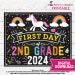 Unicorn First Day of 2nd Grade Sign Girl First Day of School Sign ...