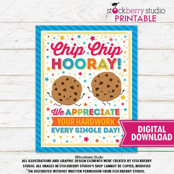 Cookie Thank You Sign Chip Chip Hooray Teacher Appreciation Week ...