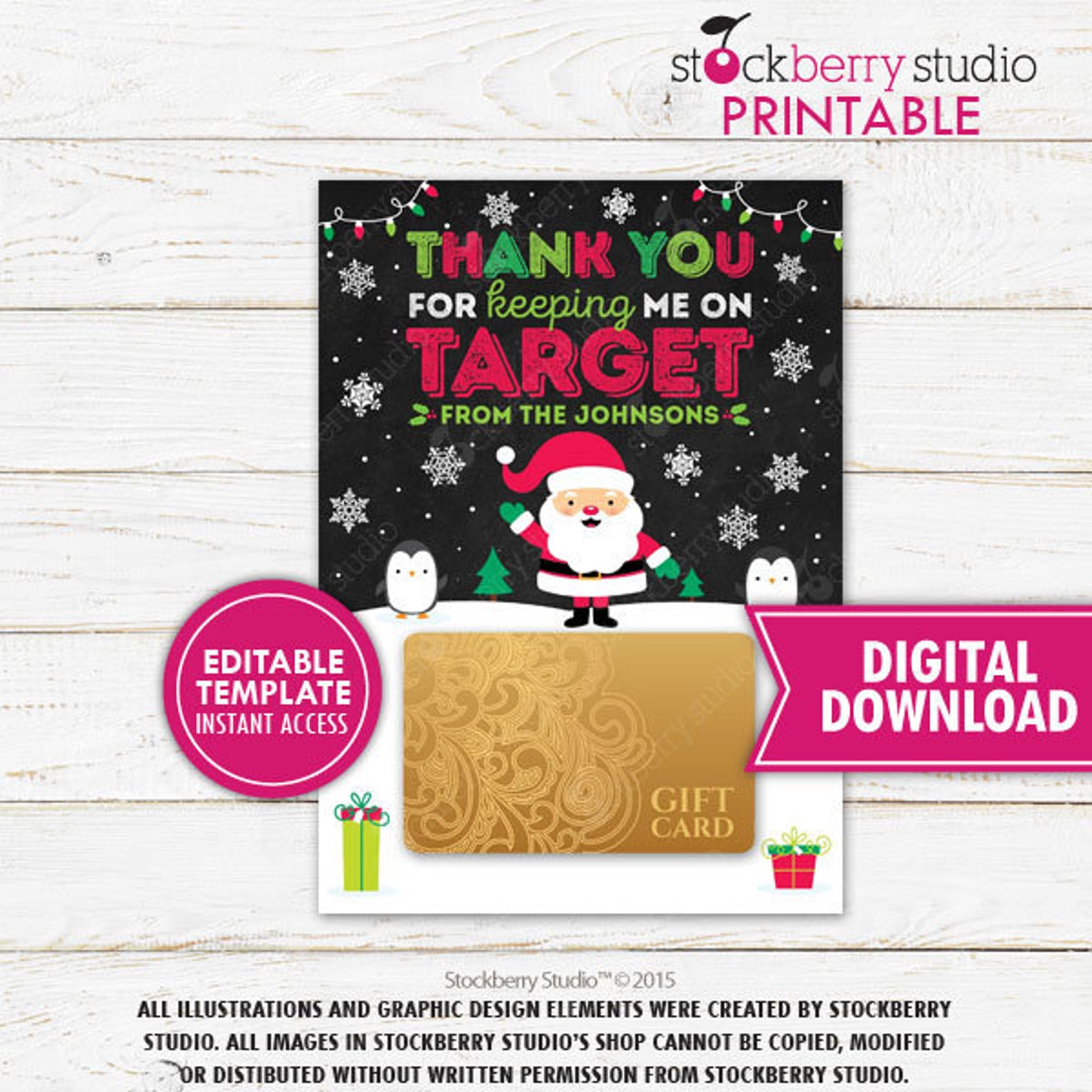 Thank You for Keeping Me on Target Christmas Gift Card Holder | Etsy