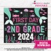 Mermaid First Day of 2nd Grade Sign Instant Download Girl First Day of ...