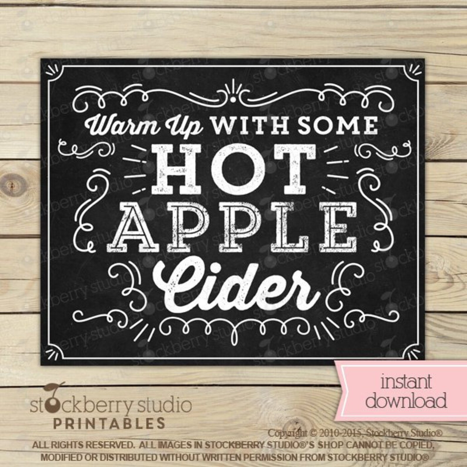 Apple Cider Sign Apple Cider Bar Sign Printable Apple - Etsy