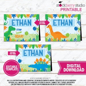Dinosaur Birthday Printable Table Labels Rex Boy Dino Party Labels T ...