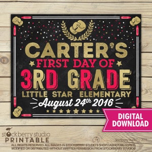 Shark First Day of School Sign Printable Shark 1st Day of School Sign ...