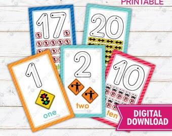 Numbers 1-100 Flashcards / Homeschool Printable Counting / Counting ...