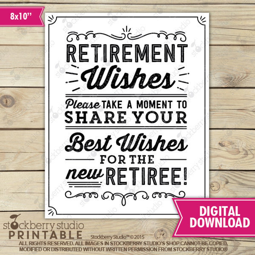 Retirement Wishes Sign Retirement Party Decorations - Etsy