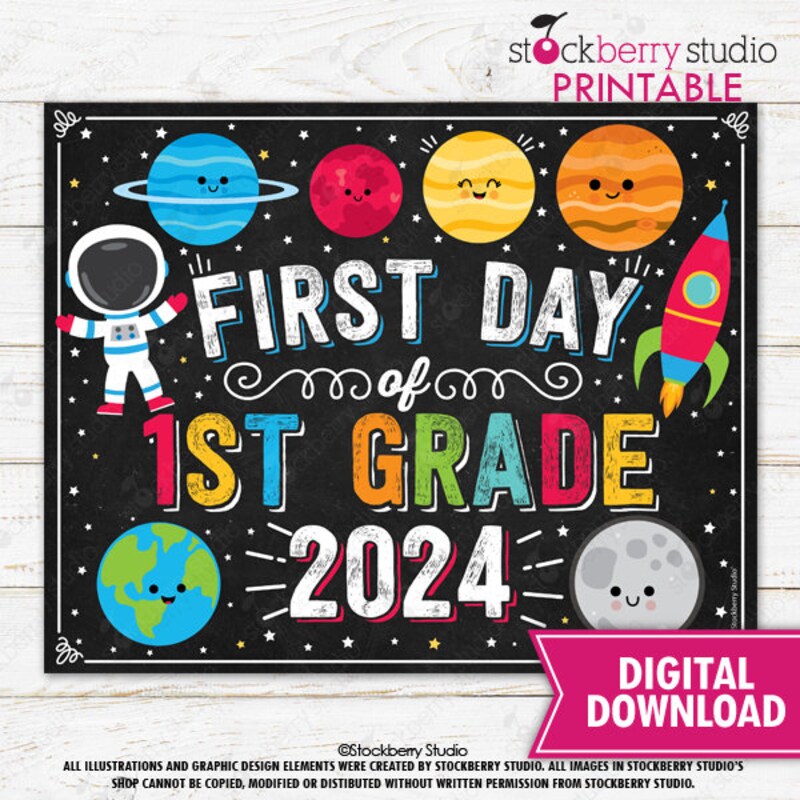 First Day of 1st Grade - Etsy