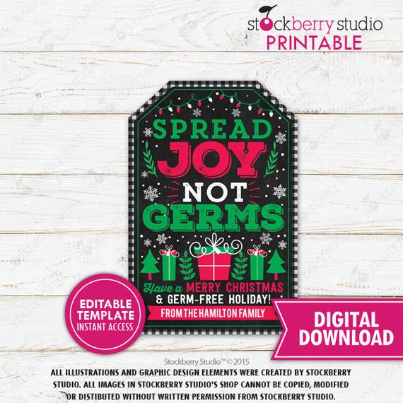 Christmas Soap Tags Printable Holiday Soap Labels Christmas Teacher ...