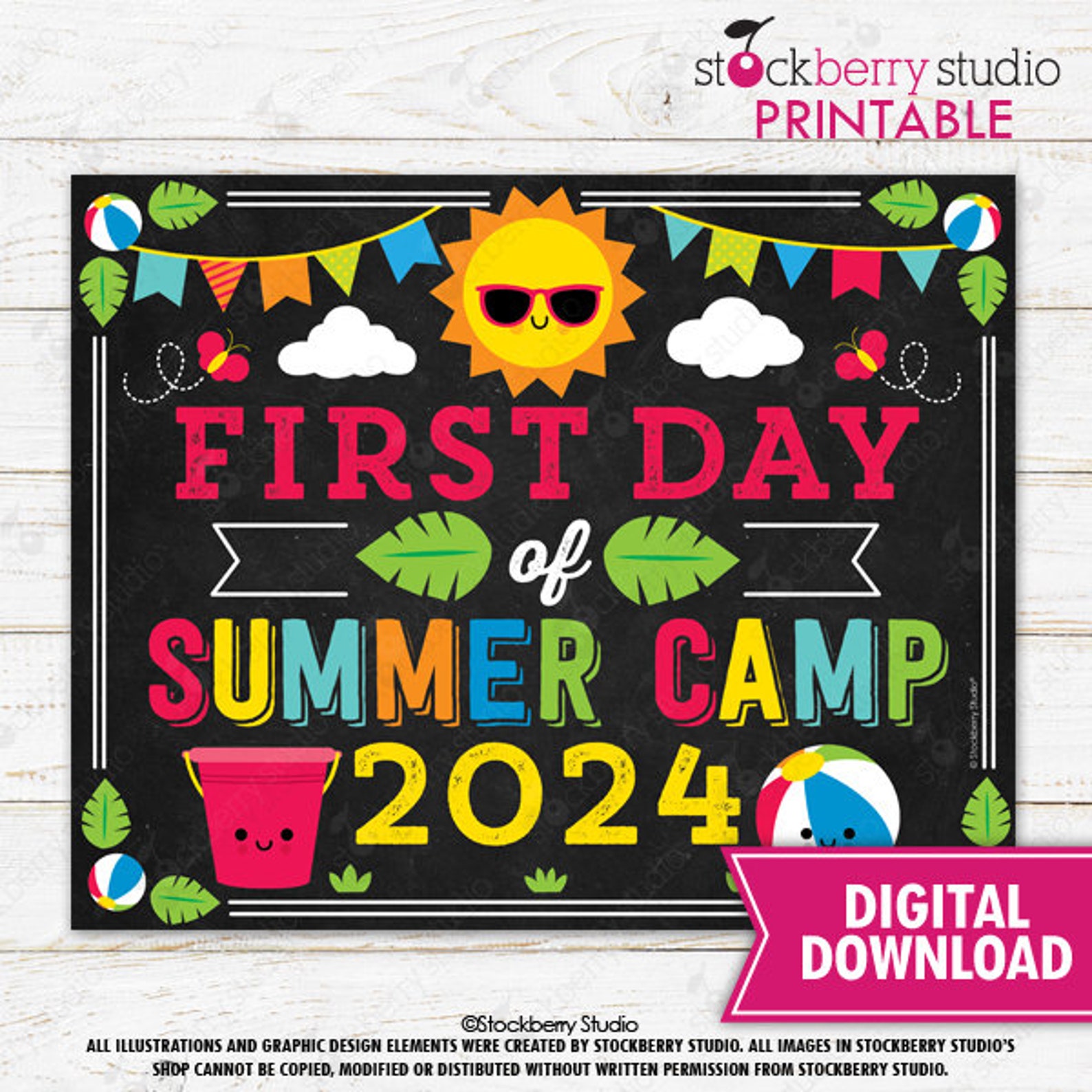 First Day of Summer Camp Sign Printable Instant Download Photo Prop ...