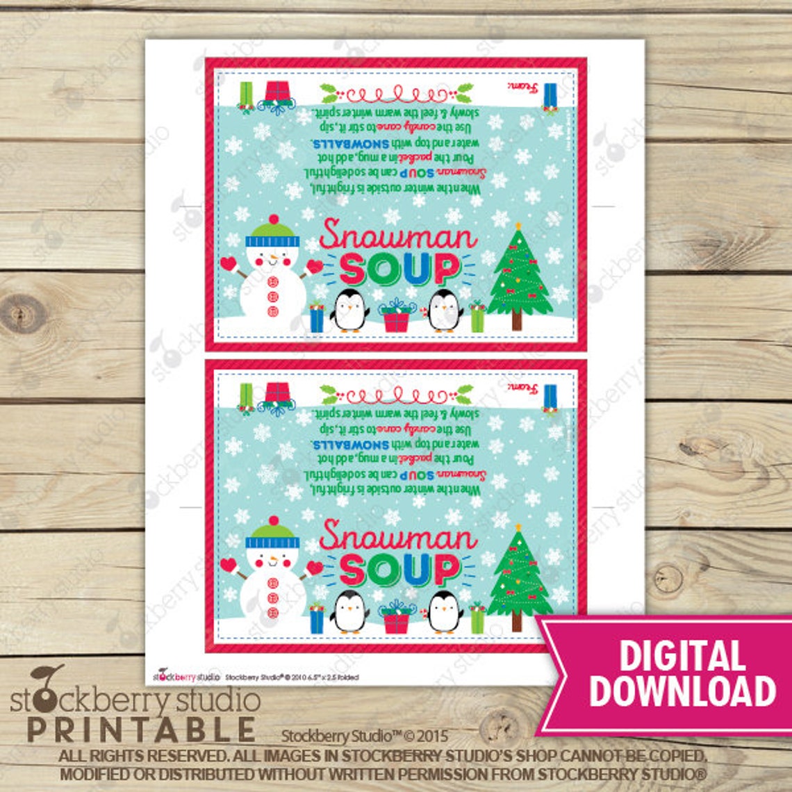 Snowman Soup Bag Topper Printable Snowman Soup Labels Digital | Etsy