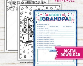 Father's Day Questionnaire. Instant Digital Download - Etsy