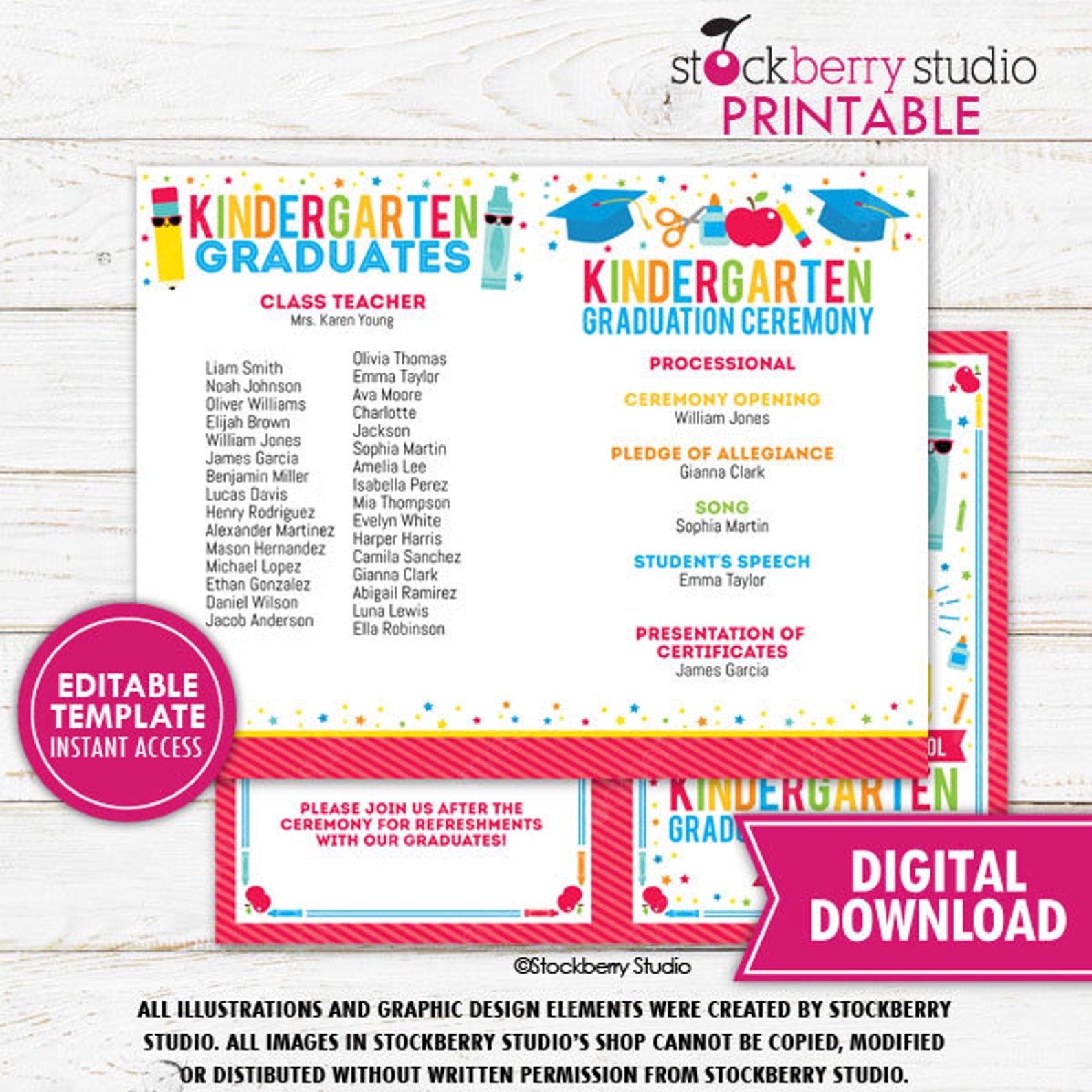 Kindergarten Graduation Program Future is so Bright Prekindergarten ...