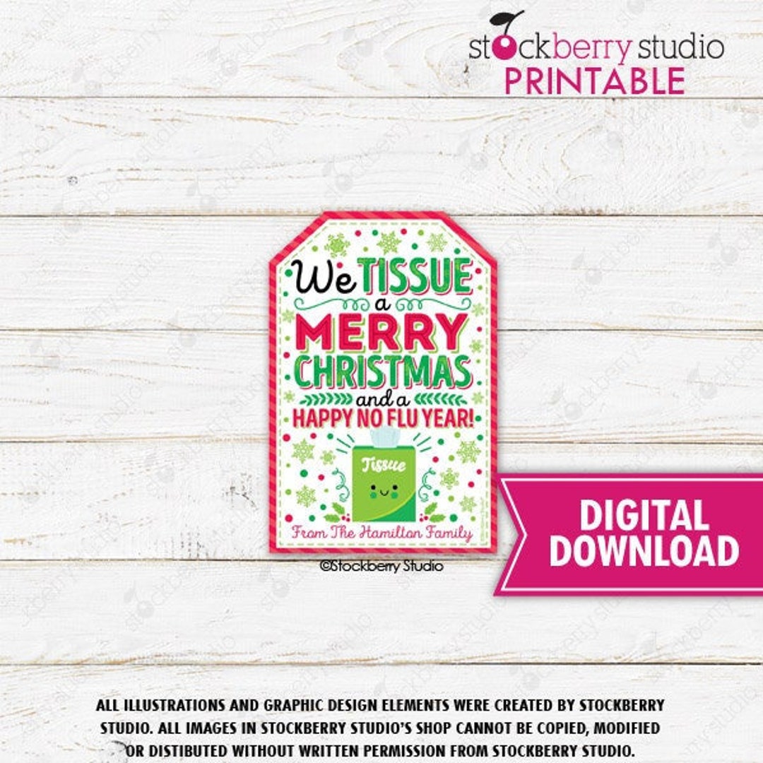 Christmas Gift Tags Printable We Tissue a Merry Christmas Holiday ...
