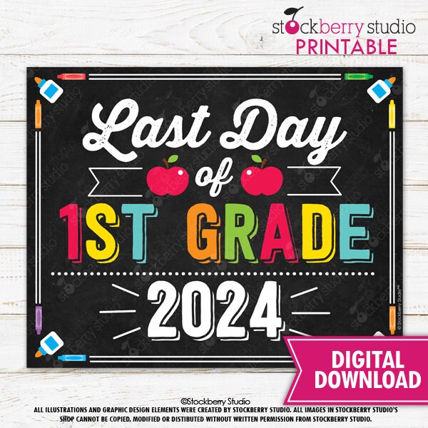 Last Day of 1st Grade - Etsy
