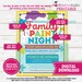 Family Paint Art Night Flyer Printable Craft Festival Fundraiser ...