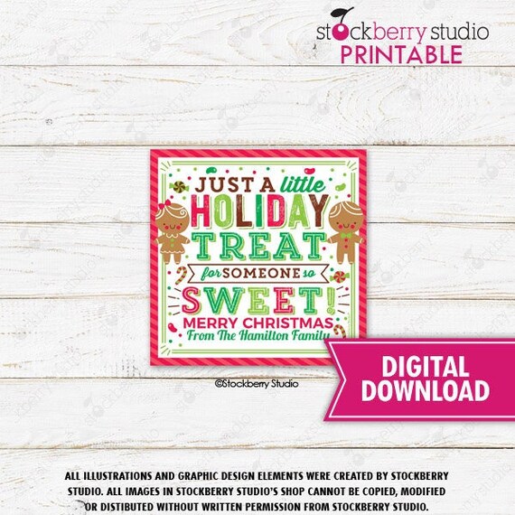 Christmas Gift Tags Printable Holiday Treat for Someone So Sweet School ...