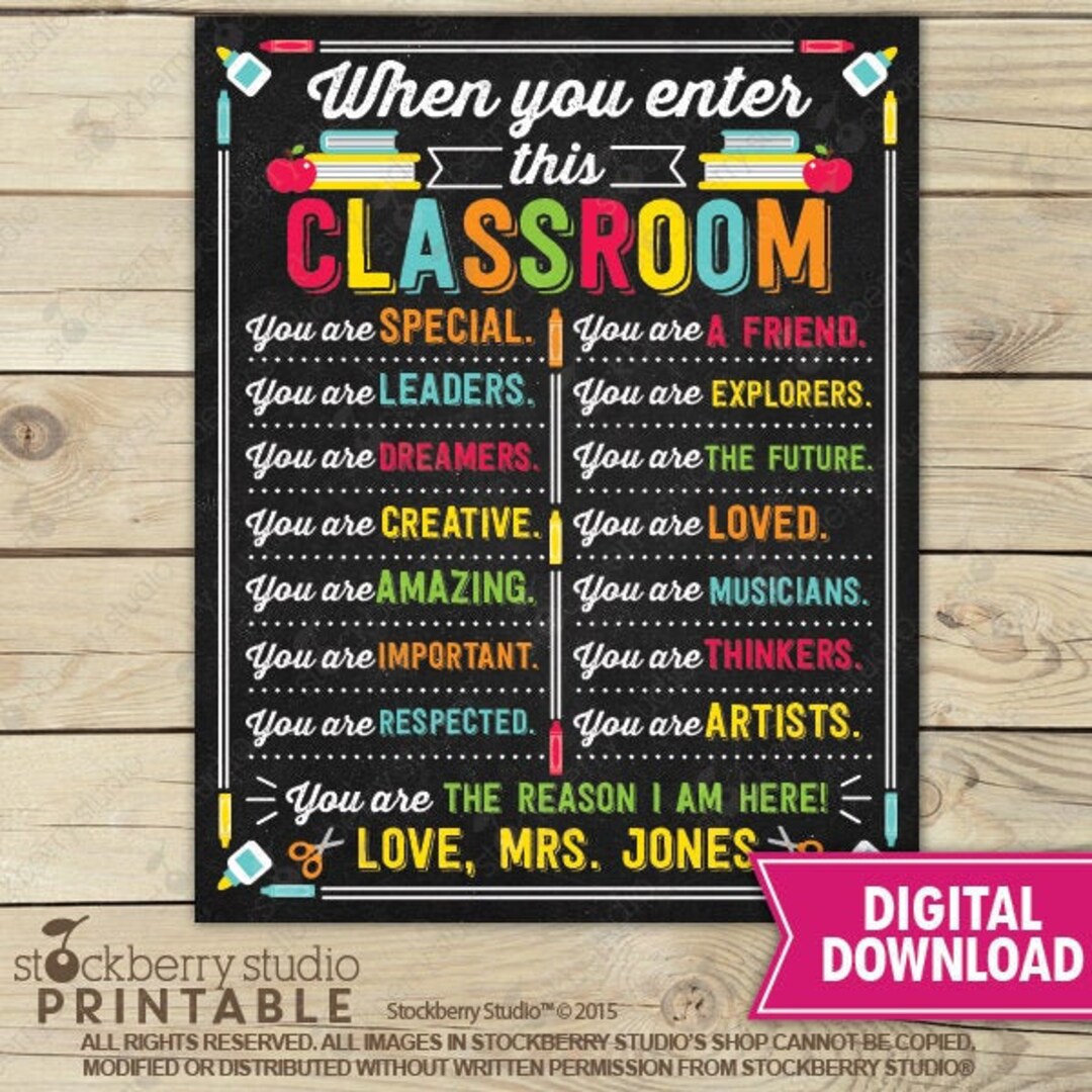 Classroom Decor - Classroom Sign - Classroom Printables - Classroom ...