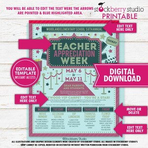 Hollywood Movie Teacher Staff Appreciation Week Event Schedule ...