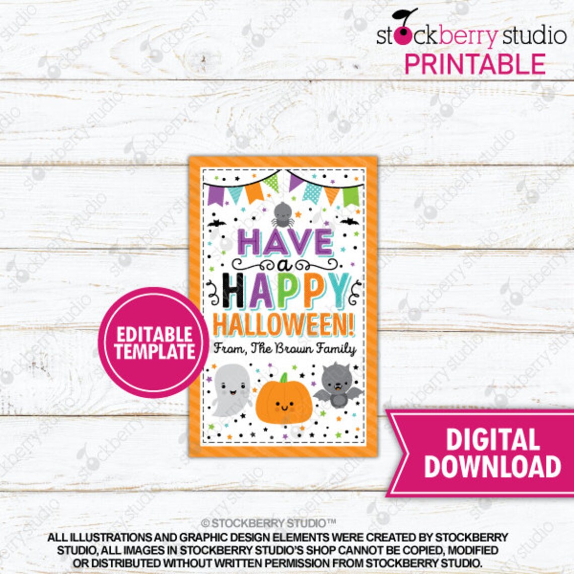 Halloween Slap Bracelet Card Printable Slappy Halloween Gift - Etsy