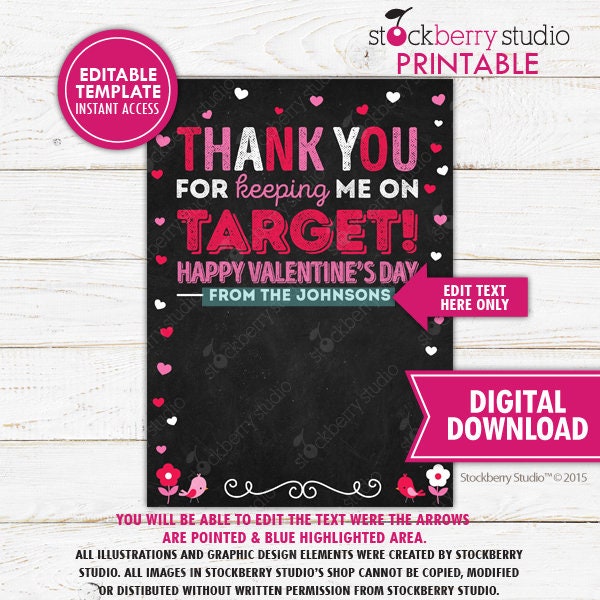 Thanks for Keeping Me on Target Valentine Gift Card Holder | Etsy