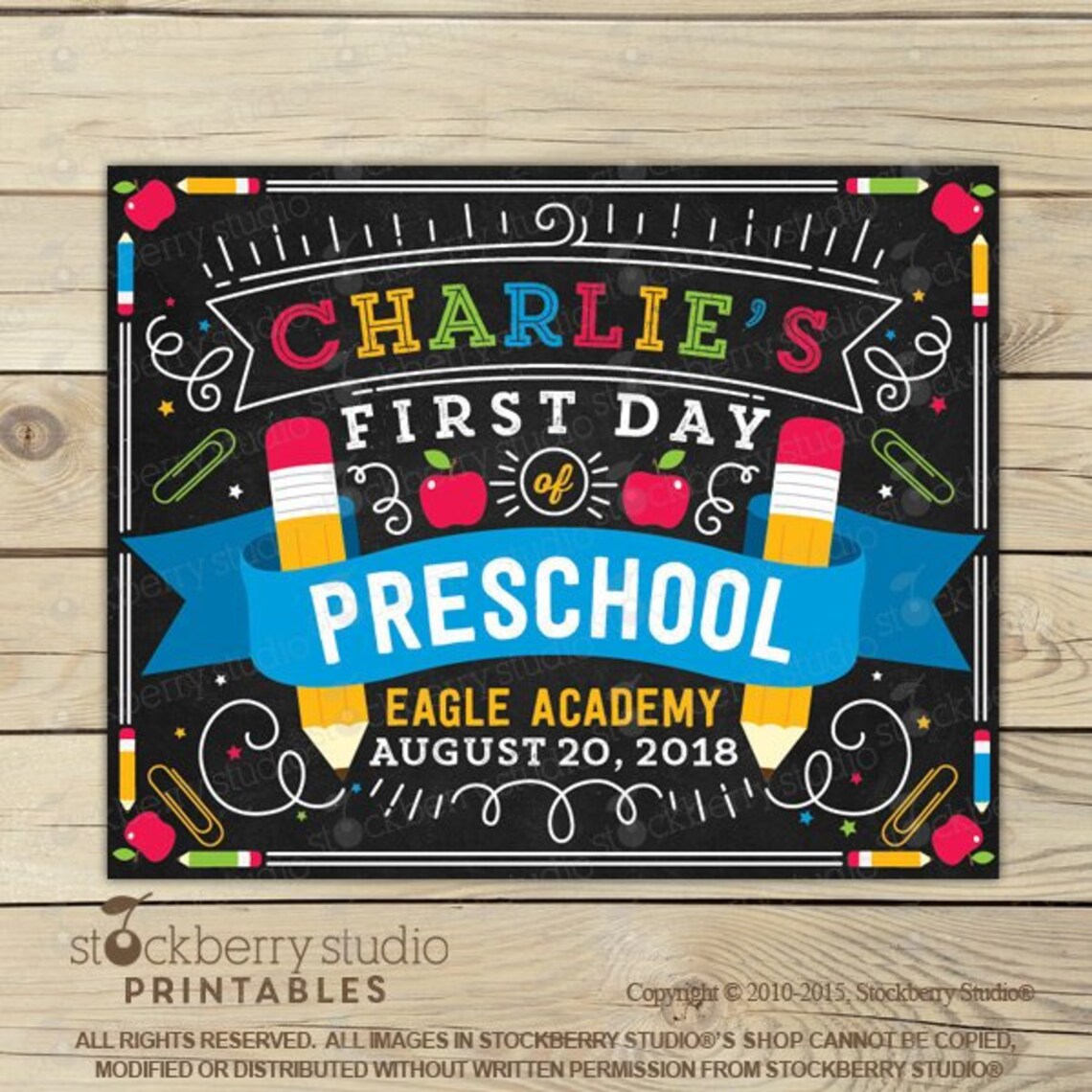 First Day of Nursery School Sign Printable 1st Day of Year One - Etsy