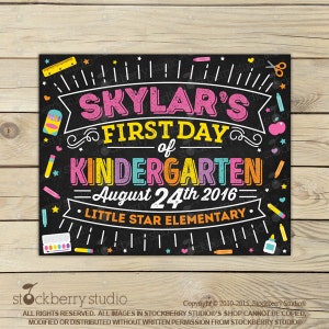 First Day of 2nd Grade Sign Printable Girl 1st Day of Second Grade Sign ...