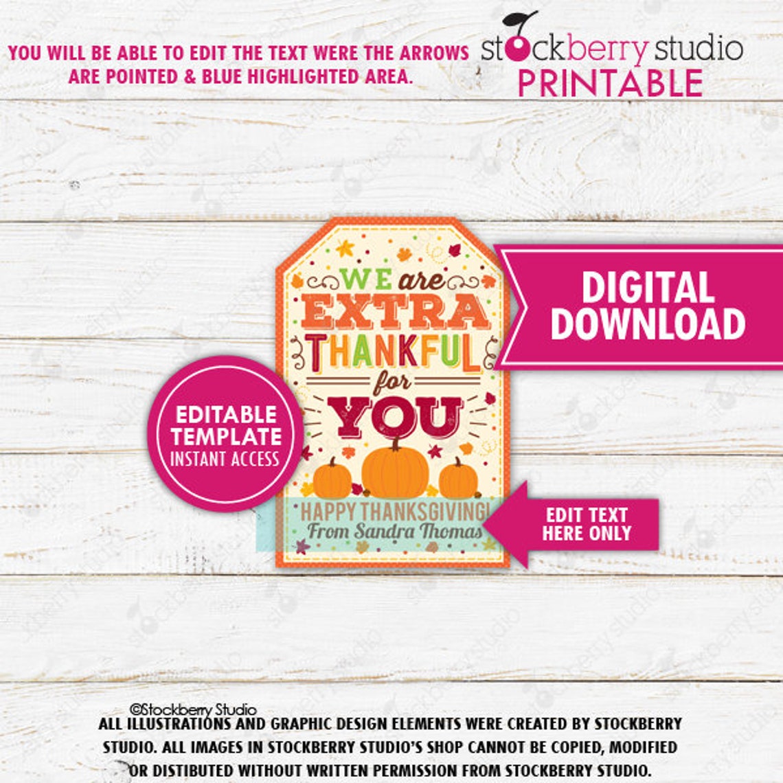 Thanksgiving Fall Extra Thankful for You Gum Gift Tag Mint Coach ...