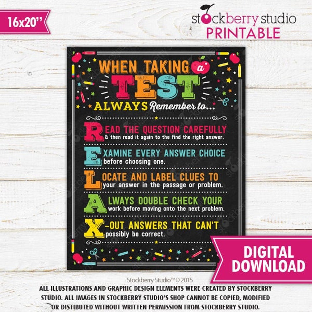 Teacher Classroom Wall Decor Teacher Classroom Test Poster Teacher ...