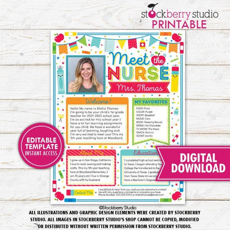 Meet the School Nurse Letter Printable Back to School Note Nurse ...