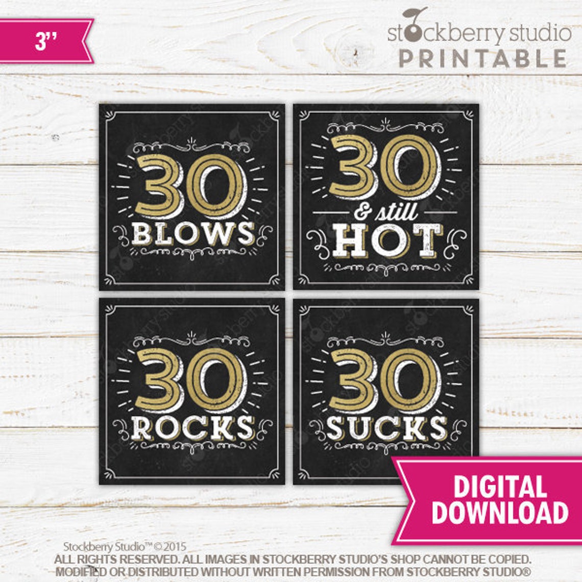 30th Birthday Candy Tags 30th Birthday Favor Tags Printable - Etsy