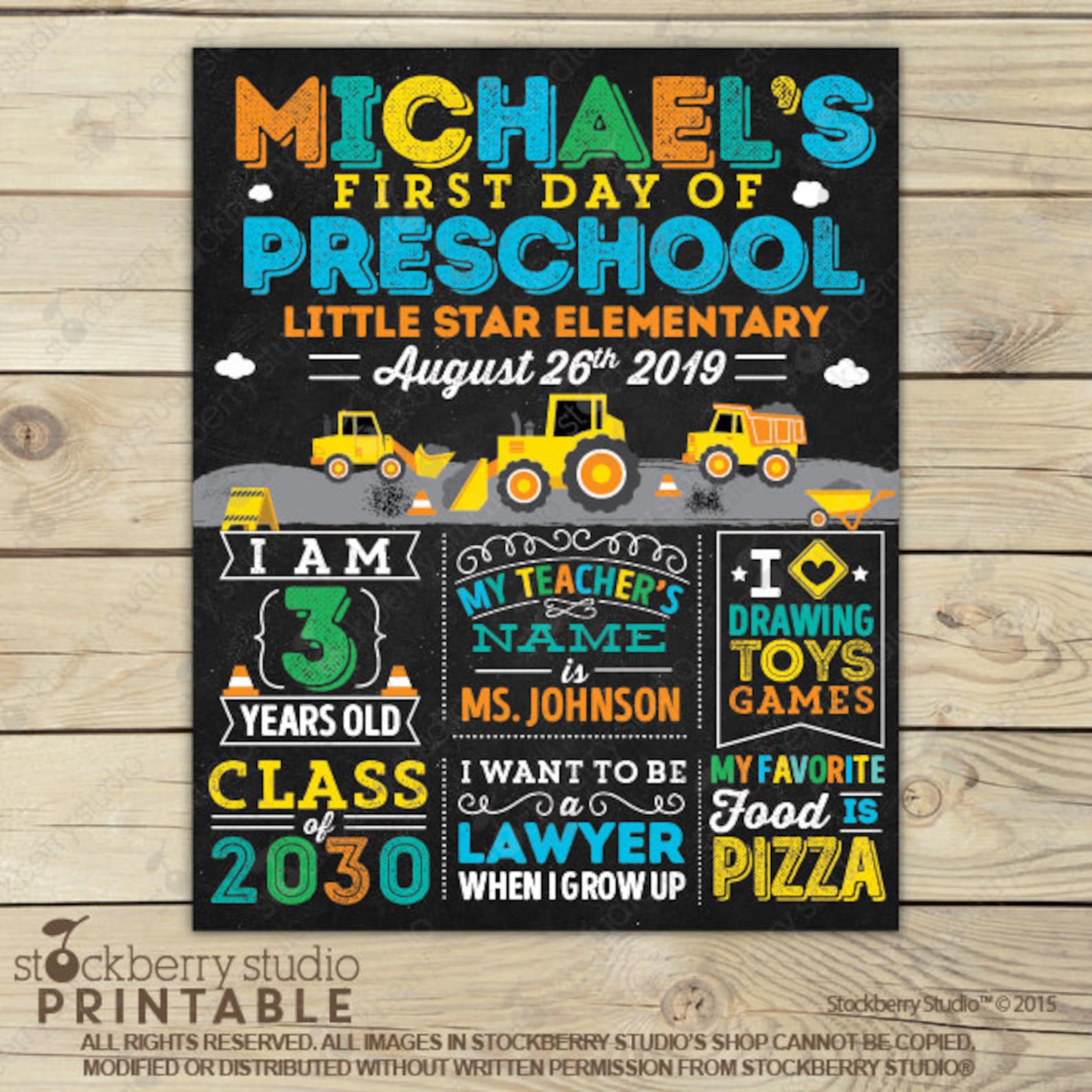 Farm First Day of School Sign Boy 1st Day of School Sign | Etsy