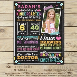 First Day of School Sign Printable Back to School Sign Boy First Day of ...