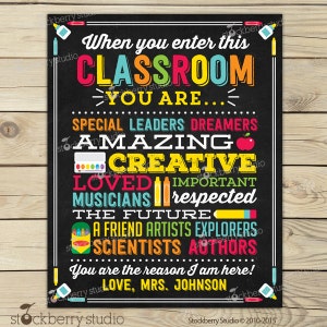 Teacher Classroom Decor - Personalized Teacher Sign - Classroom ...