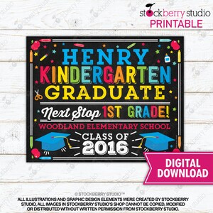 Preschool Graduation Sign Printable Last Day of Preschool Sign ...