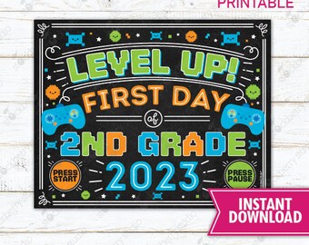 First Day of 2nd Grade Sign 1st Day of School Printable First Day of ...