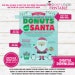 Donuts With Santa Flyer School Fundraiser Invitation Printable Kids ...