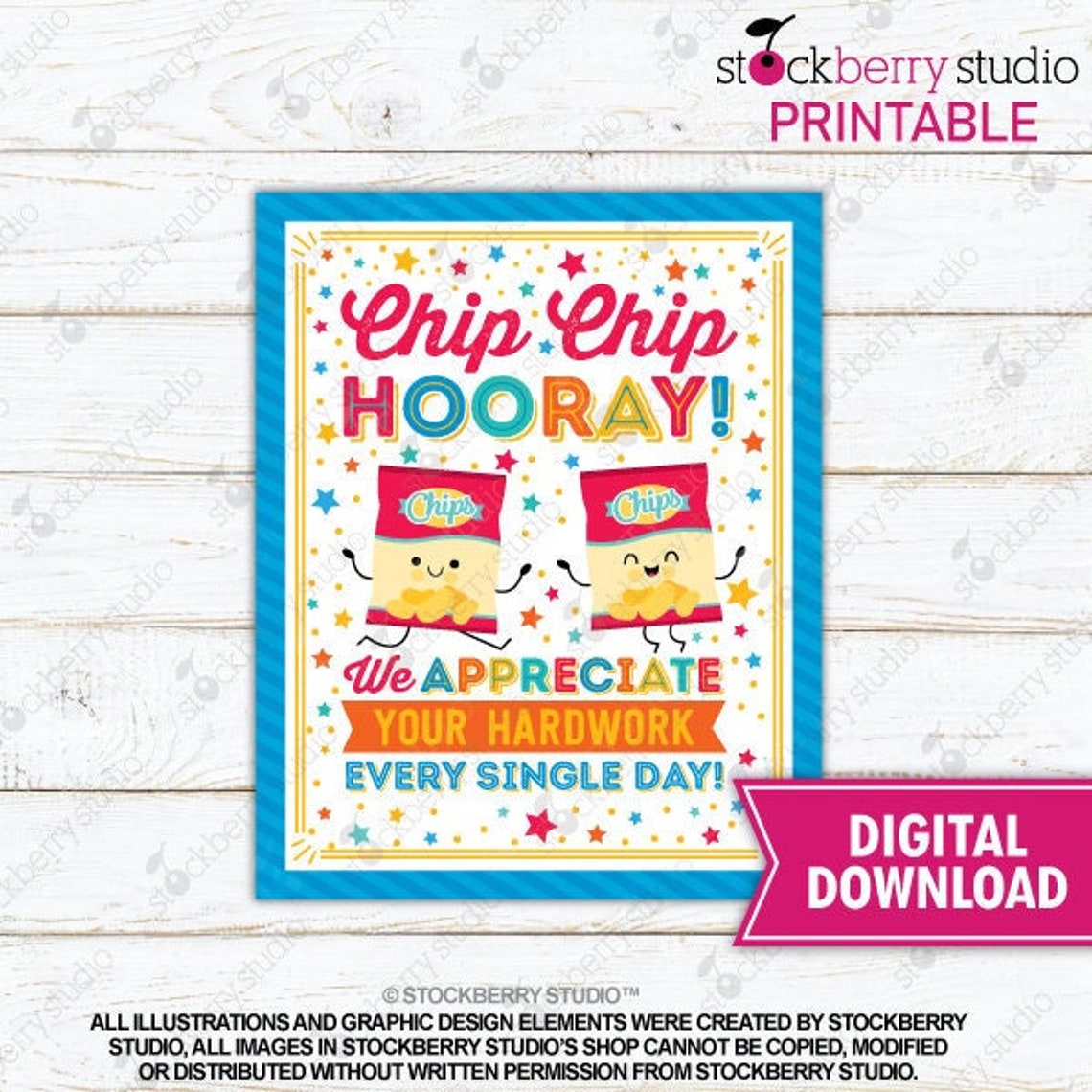 Chips Thank You Sign Chip Chip Hooray Teacher Appreciation - Etsy