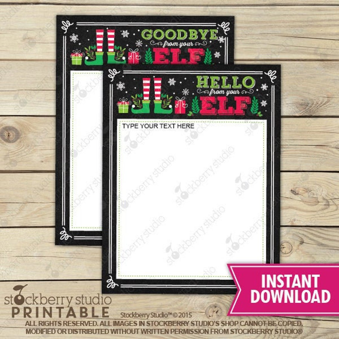 Hello From Elf Letter Printable Note From Elf Goodbye Kids - Etsy