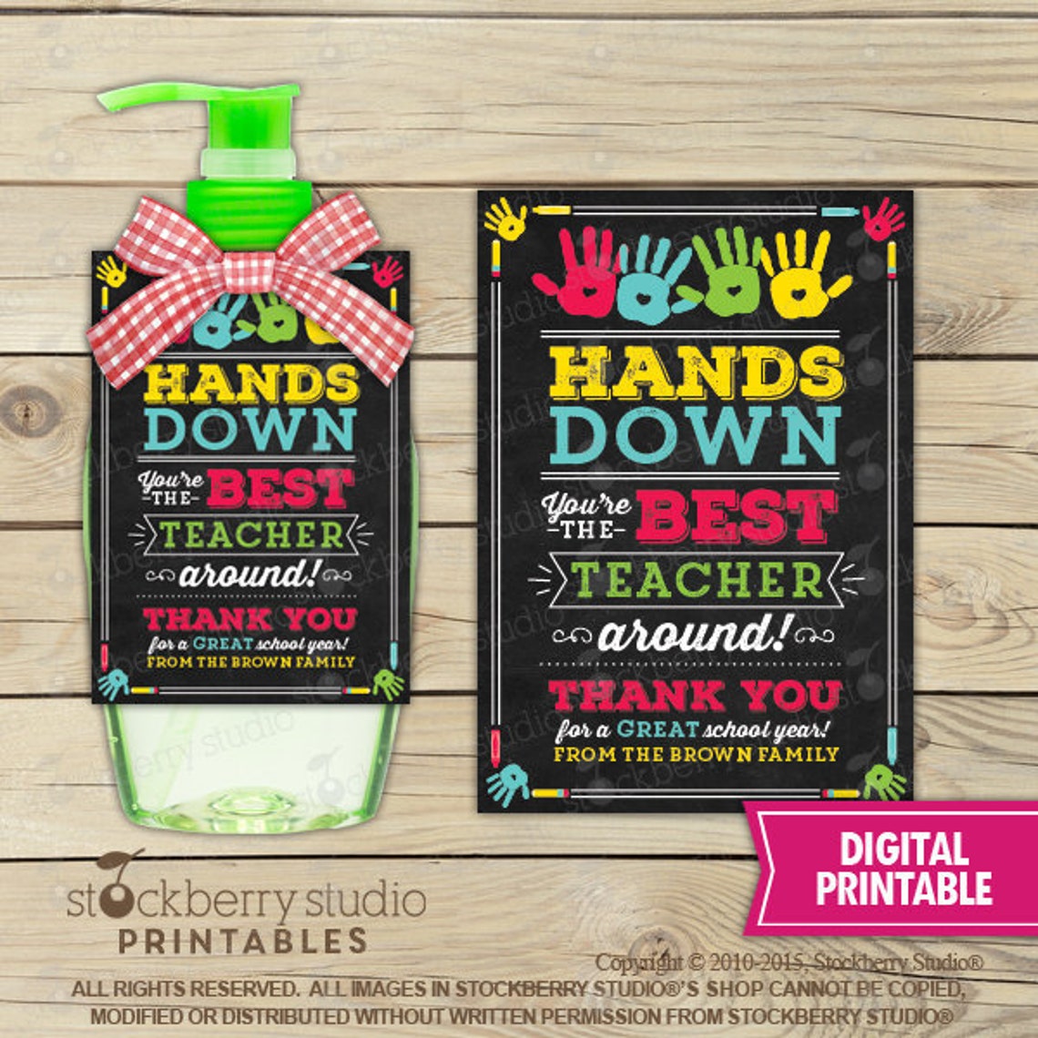 Soap Label Tag Printable Teacher Appreciation Gift Hands - Etsy