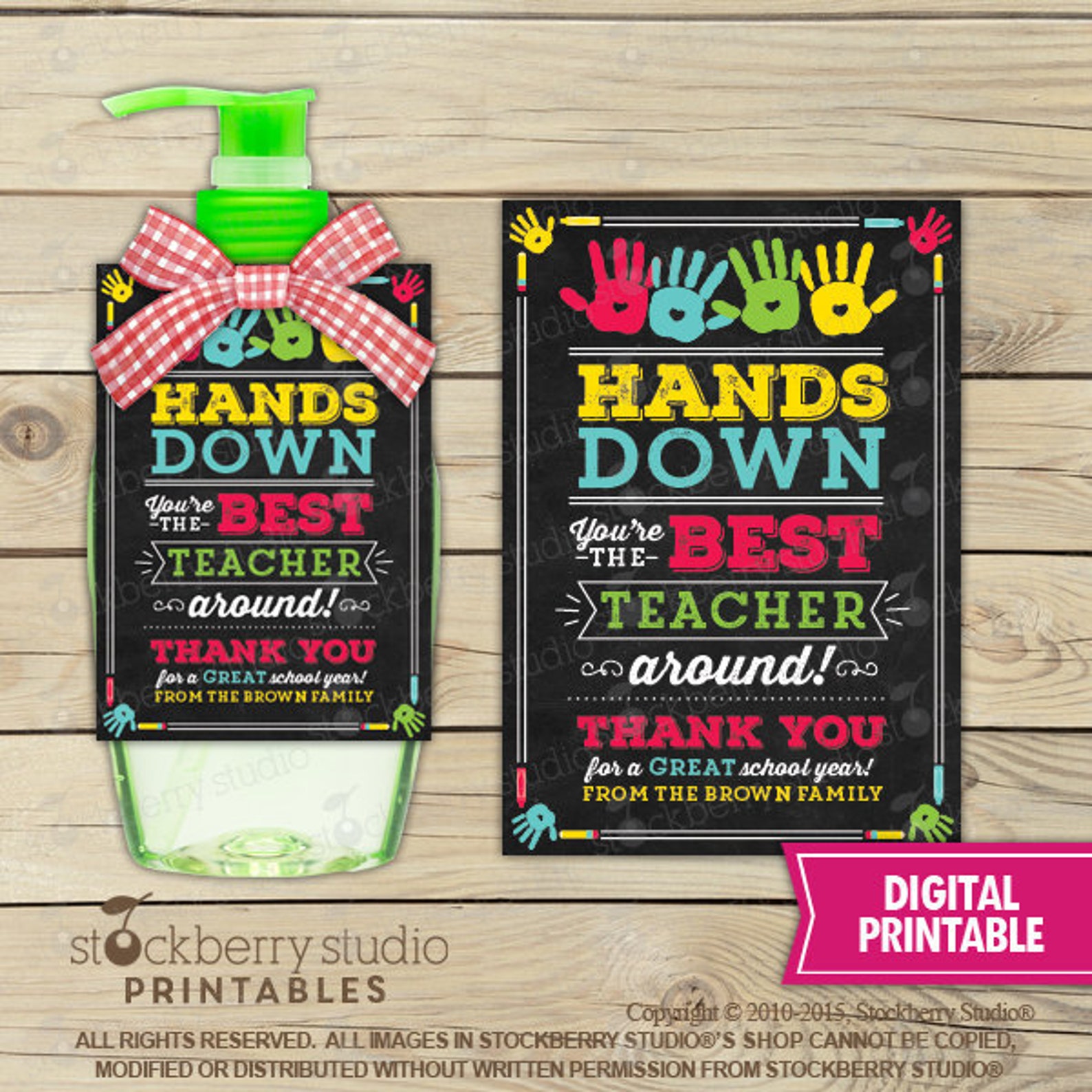 Soap Label Tag Printable Teacher Appreciation Gift Hands - Etsy