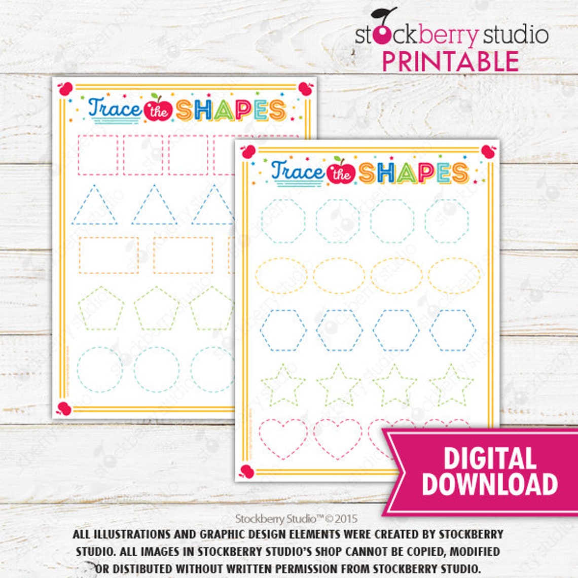 Shape Matching Game Learning Shapes Printable Homeschool - Etsy
