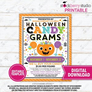 Halloween Candy Drive Flyer Buy Back Military Fundraiser Treats for ...