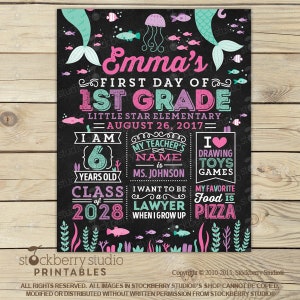 Girl First Day of School Sign Princess Back to School Sign Pink Gold ...