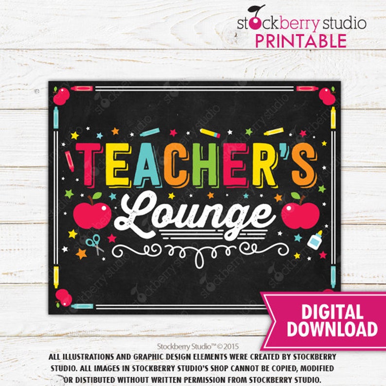 Teacher Lounge Sign Teacher Work Room Teacher Lounge Decor - Etsy