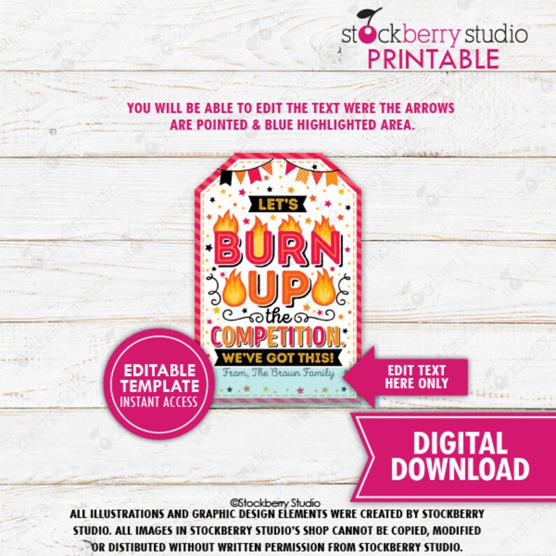 Team Candy Gift Tag Printable Sports Red Treat Label Hot - Etsy