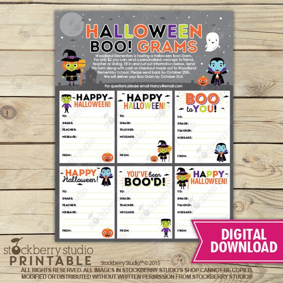 Halloween Candy Gram Template Free
