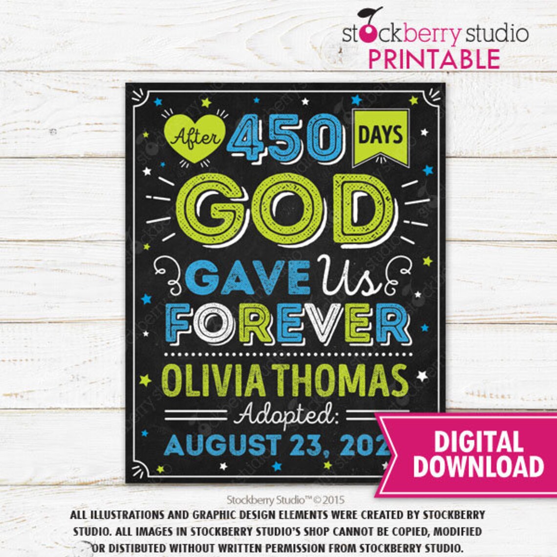 Adoption Announcement Sign Printable Foster Care Adoption | Etsy