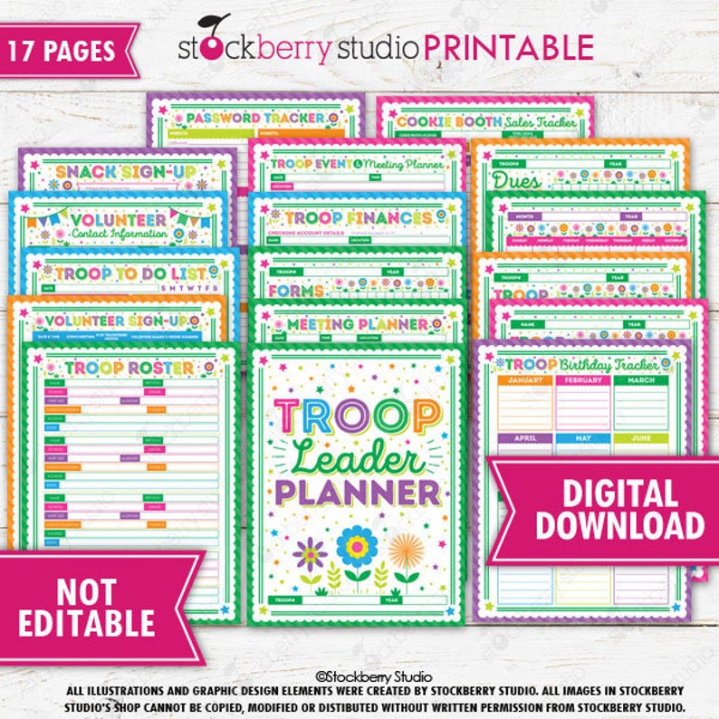 Troop Leader Planner Meeting Binder Organizing Binder Scout Troop ...