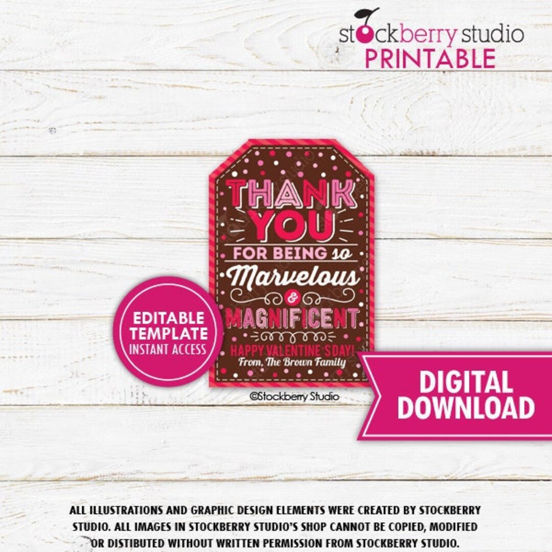 Valentine Candy Gift Tags Magnificent and Marvelous Teacher ...