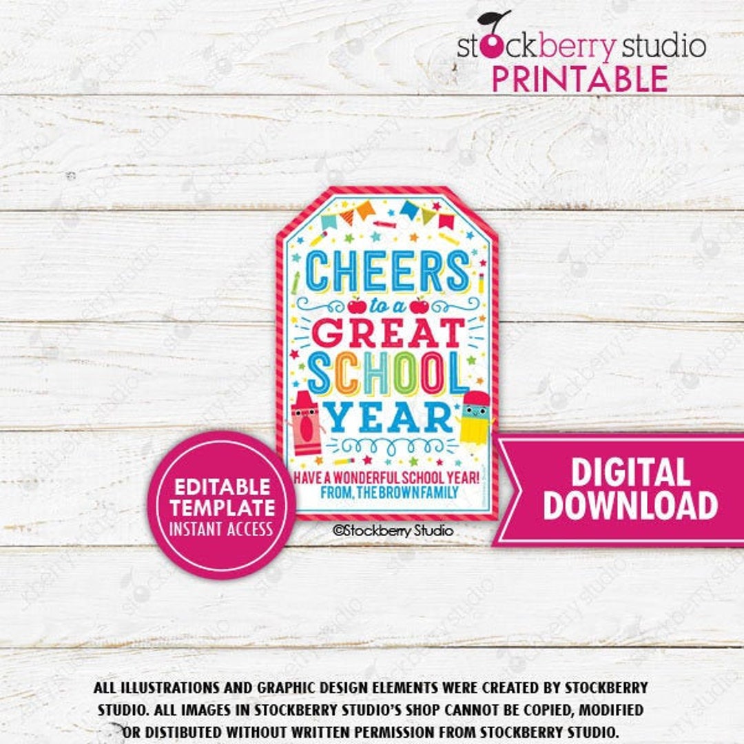 Back to School Gift Tag First Day of School Teacher Appreciation Gift ...